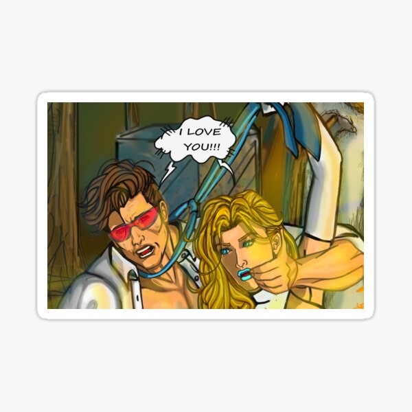 "SCOTT AND EMMA FROST (G RATED CROPPED)" Sticker for Sale by ...