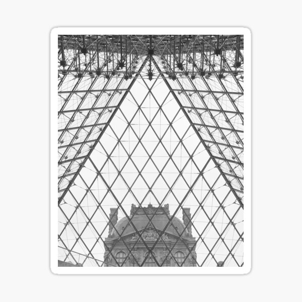 "Architecture Postcards from France, Paris, Louvre Museum" Sticker for ...