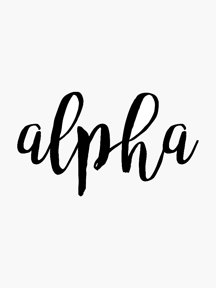 "alpha sticker " Sticker by shartsema | Redbubble