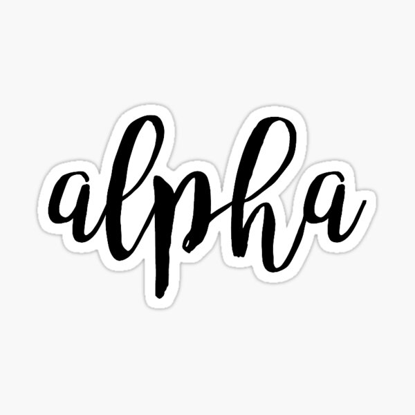 "alpha sticker " Sticker by shartsema | Redbubble