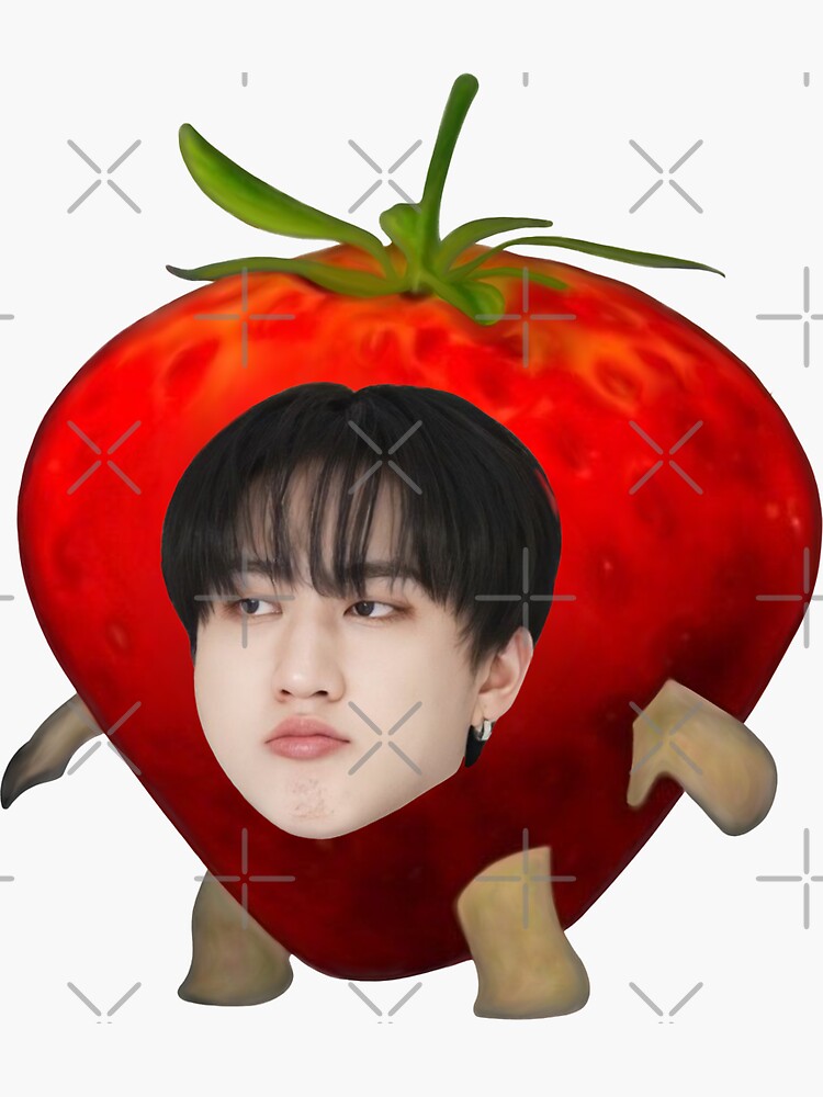 "Changbin strawberry v.2 | SKZ | Stray kids " Sticker by sevenina ...