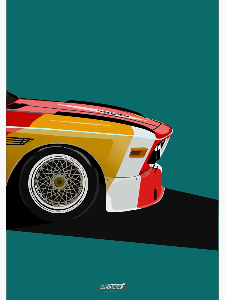 "CSL Race Car" Sticker for Sale by DrivenRhythm | Redbubble