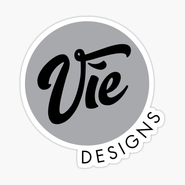 "Vie Designs Logo" Sticker by VieDesigns | Redbubble