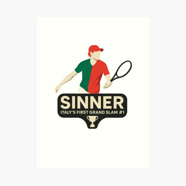 "Jannik Sinner Shirt – Italy’s First Grand Slam Champion #1 | Tennis ...