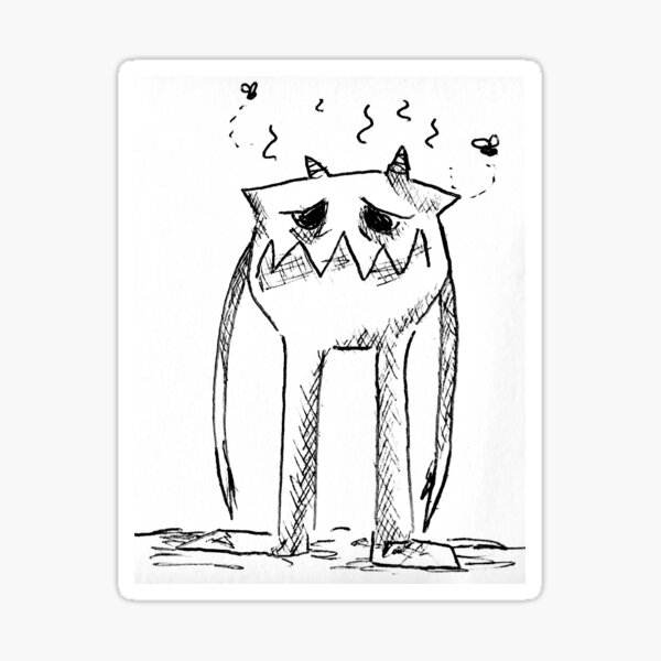 "Sad Boi" Sticker for Sale by spookychrist | Redbubble