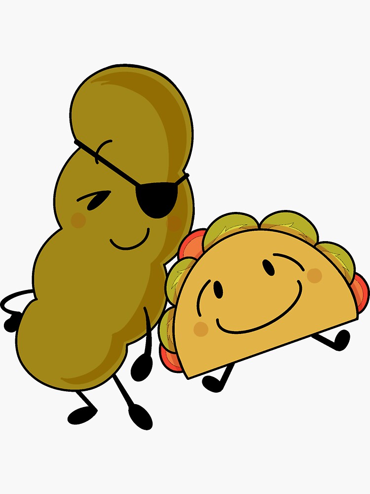 "Inanimate Insanity Pickle and Taco" Sticker for Sale by payjays ...