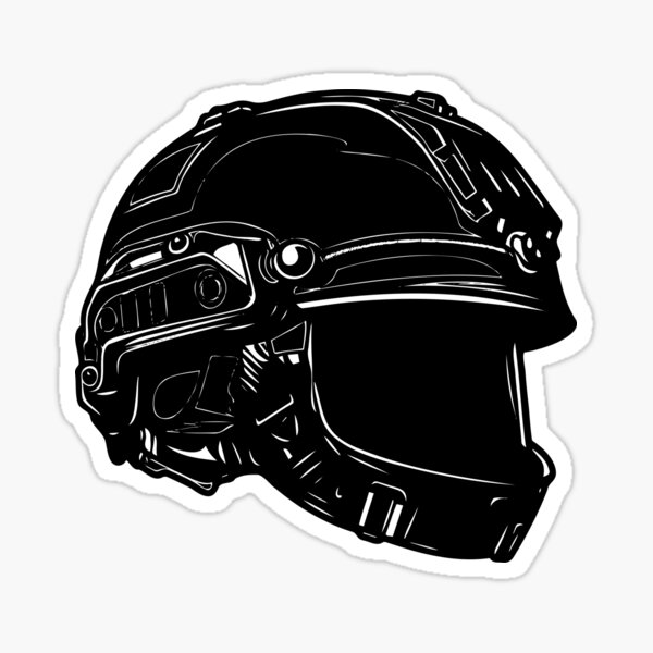 "Military Tactical Helmet Battle Airsoft Combat Headgear" Sticker for ...