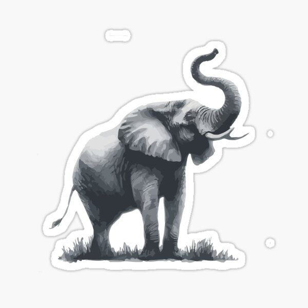 "Majestic Elephant with Raised Trunk – Symbol of Strength and Good Luck ...