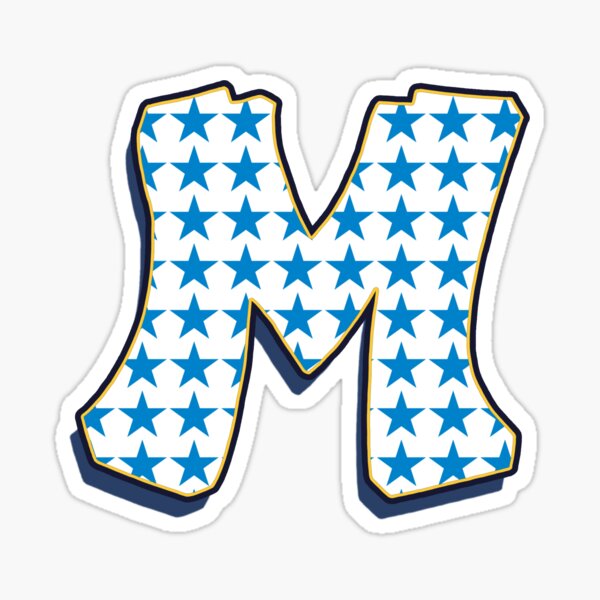 "Letter M - stars" Sticker by paintcave | Redbubble
