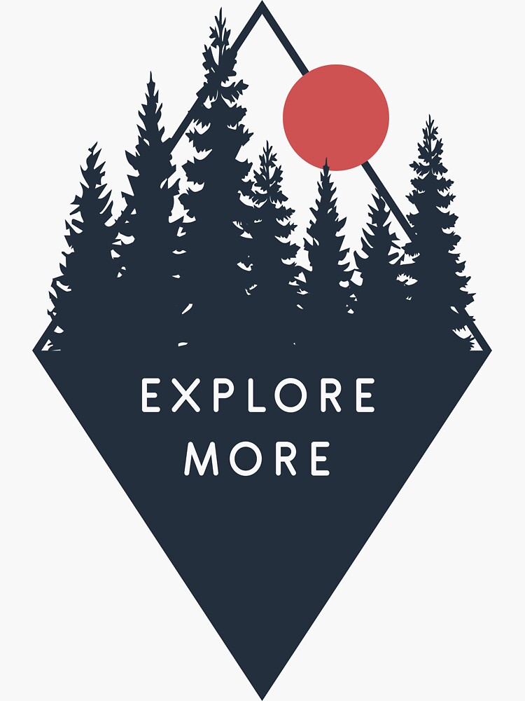 "Explore More" Sticker for Sale by CosmicStore | Redbubble