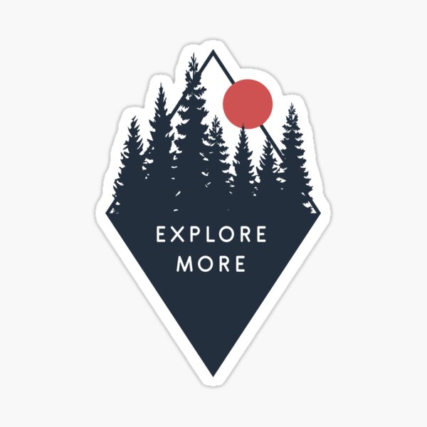 "Explore More" Sticker for Sale by CosmicStore | Redbubble