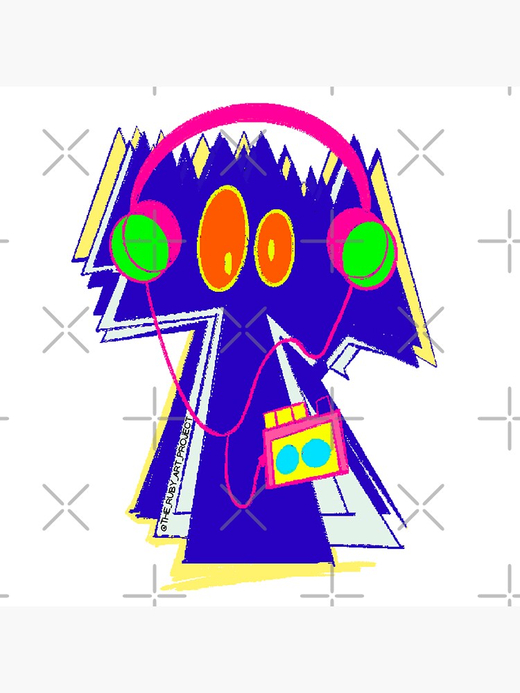 "Monster Mixtape Club | Blue Walkman sticker" Sticker for Sale by ...