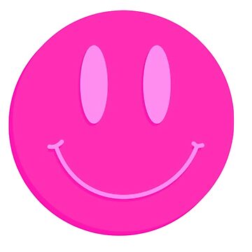 "preppy pink smiley face" Sticker for Sale by cedougherty | Redbubble