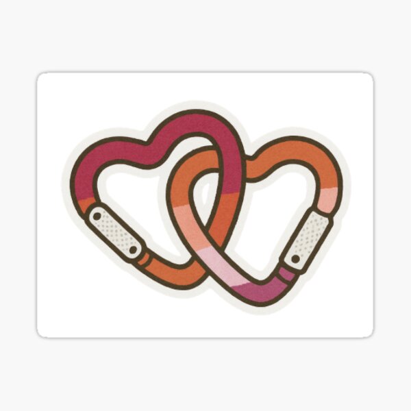 "Lesbian Carabiner Pride Sticker" Sticker for Sale by claracore | Redbubble