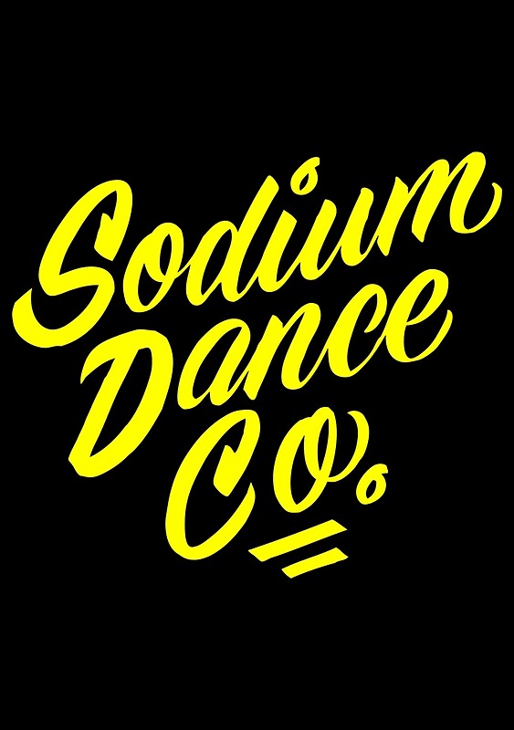 "Sodium Dance Co. Script Logo - Yellow Lettering" by sodium | Redbubble