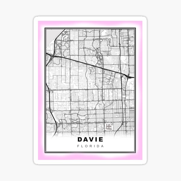 "Minimalist Davie Map" Sticker for Sale by sibudas | Redbubble