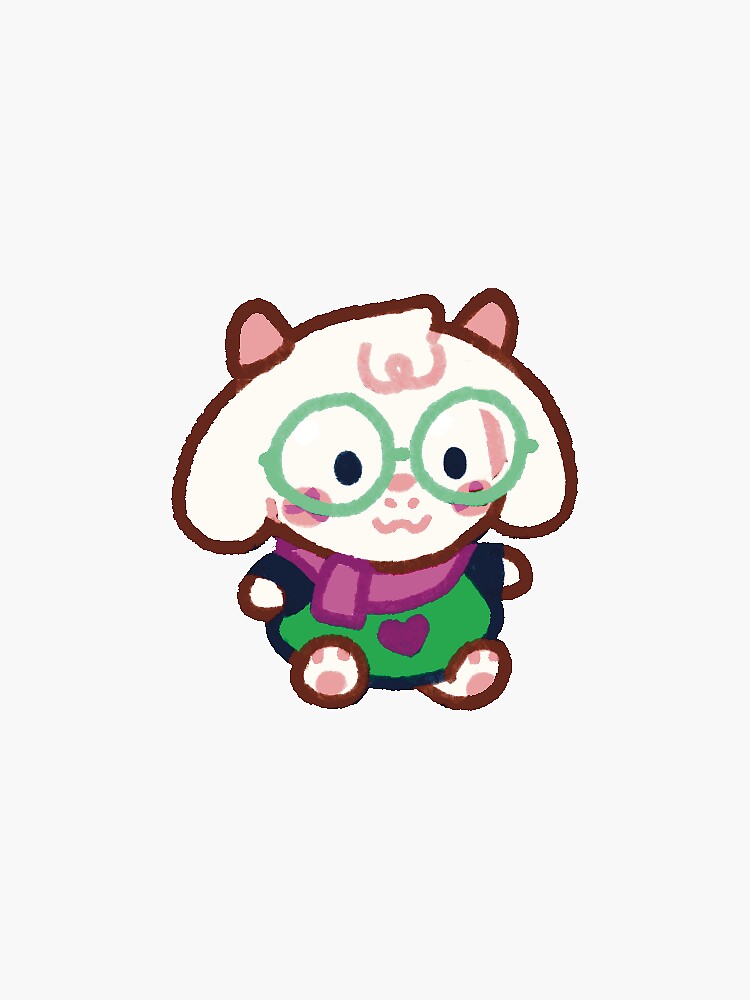 "Ralsei plush chibi" Sticker by miroimirage | Redbubble