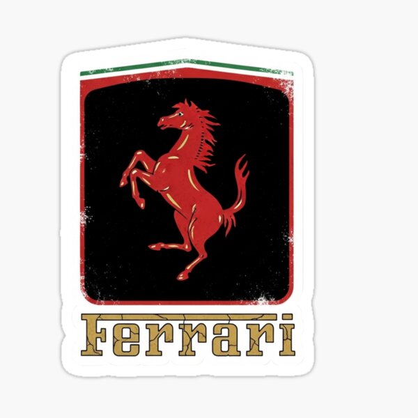 "Vintage Ferrari F1 Sticker – Retro Scuderia Racing Badge Design ...