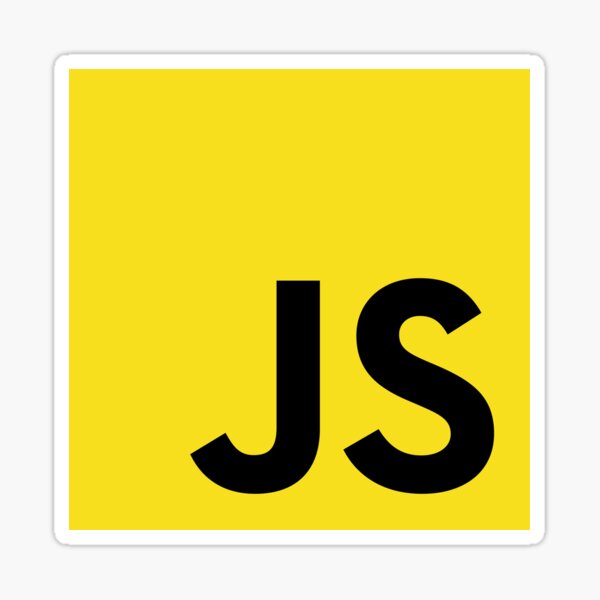 "JavaScript Official Logo (Yellow)" Sticker by hellkni9ht | Redbubble