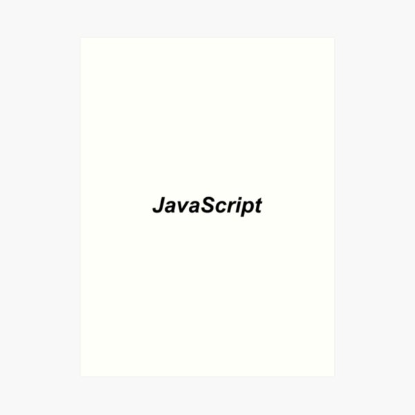 Lámina artística «Logotipo de JavaScript de la vieja escuela (blanco y ...