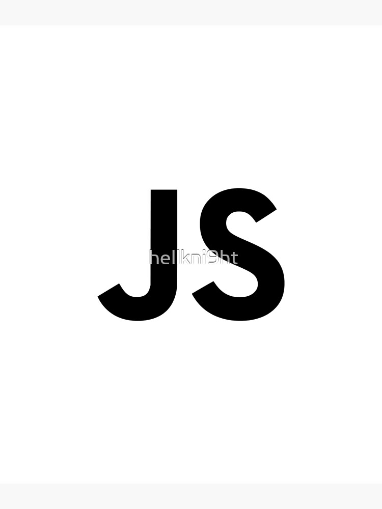 "JS Logo (Black & White)" Poster by hellkni9ht | Redbubble