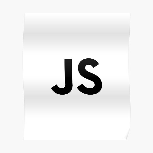 "JS Logo (Black & White)" Poster by hellkni9ht | Redbubble