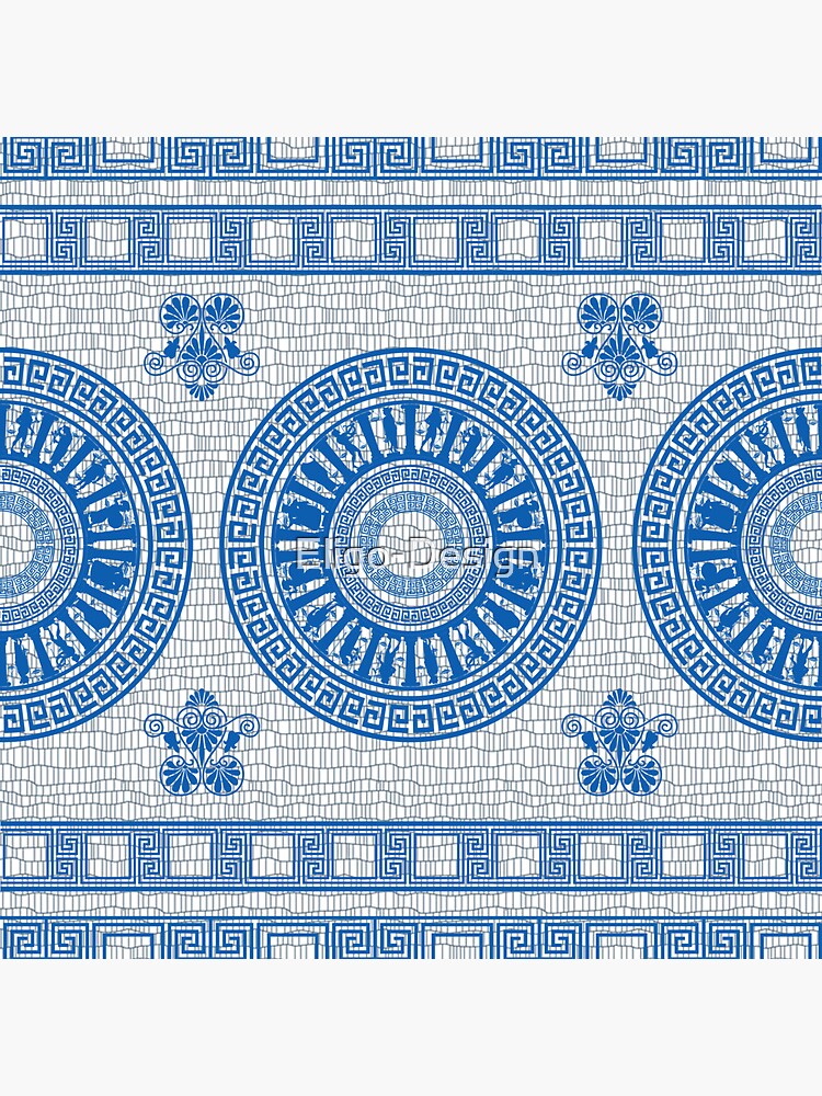 "Greek Gods Pattern (blue version)" Sticker by Eligo-Design | Redbubble