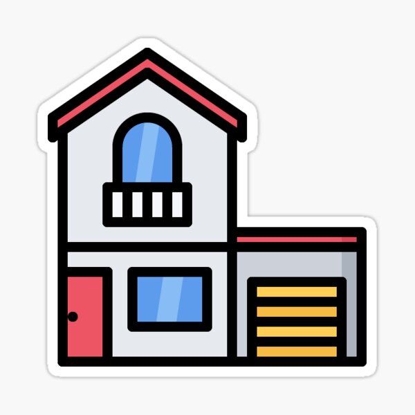 "House Sticker" Sticker for Sale by LS-print | Redbubble