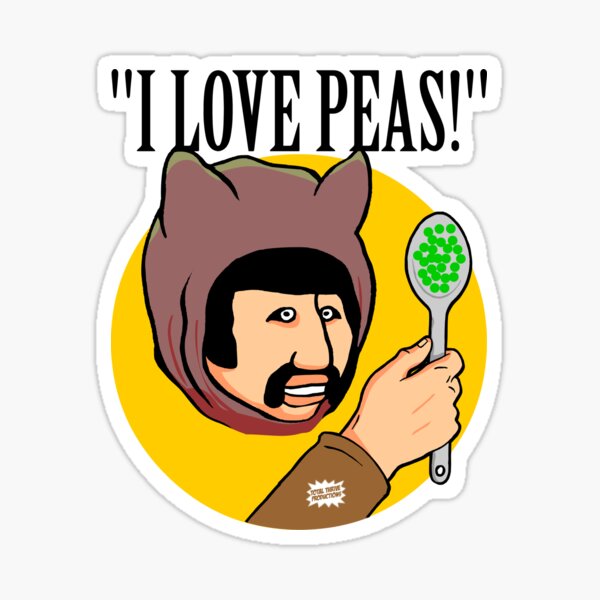 " Ringo the Dutch Kangaroo - Ringo " I love peas"" Sticker for Sale by ...