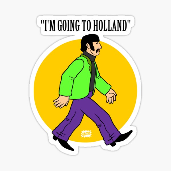 "Ringo the Dutch Kangaroo - Ringo "I'm going to Holland"" Sticker for ...