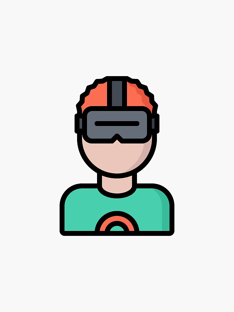 "Virtual Reality Glasses Sticker" Sticker by LS-print | Redbubble