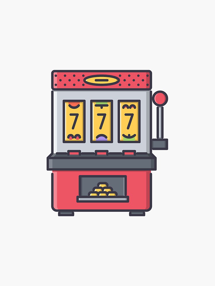 "Slot Machine Sticker" Sticker for Sale by LS-print | Redbubble