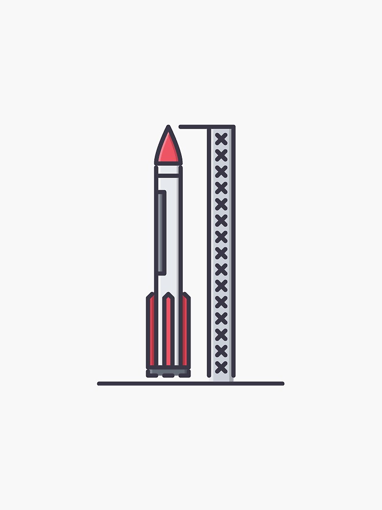 "Rocket Launch Sticker" Sticker for Sale by LS-print | Redbubble