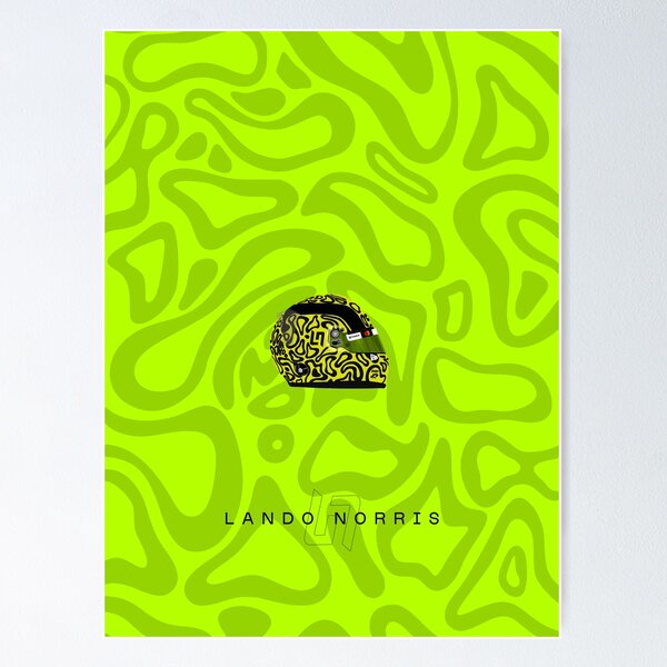 "Lando Norris LN helmet color inspired pattern " Poster for Sale by ...