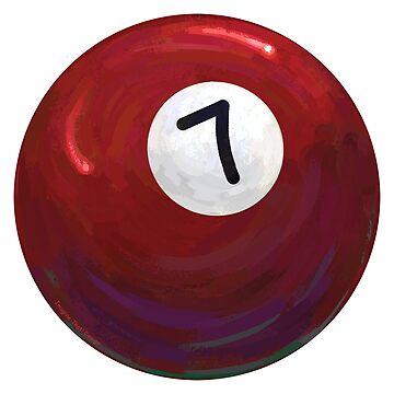 "Billiards 7 Ball" Sticker for Sale by ImagineThatNYC | Redbubble