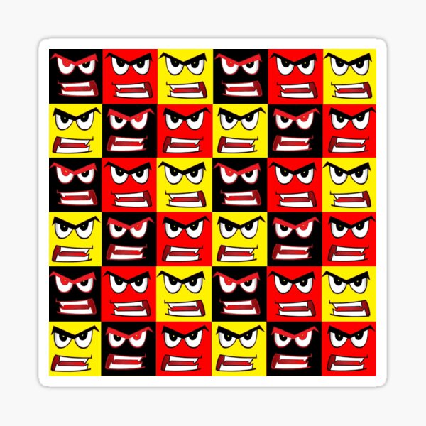 "ABP-26-ANGRY FACE" Sticker for Sale by Infopreneur123 | Redbubble