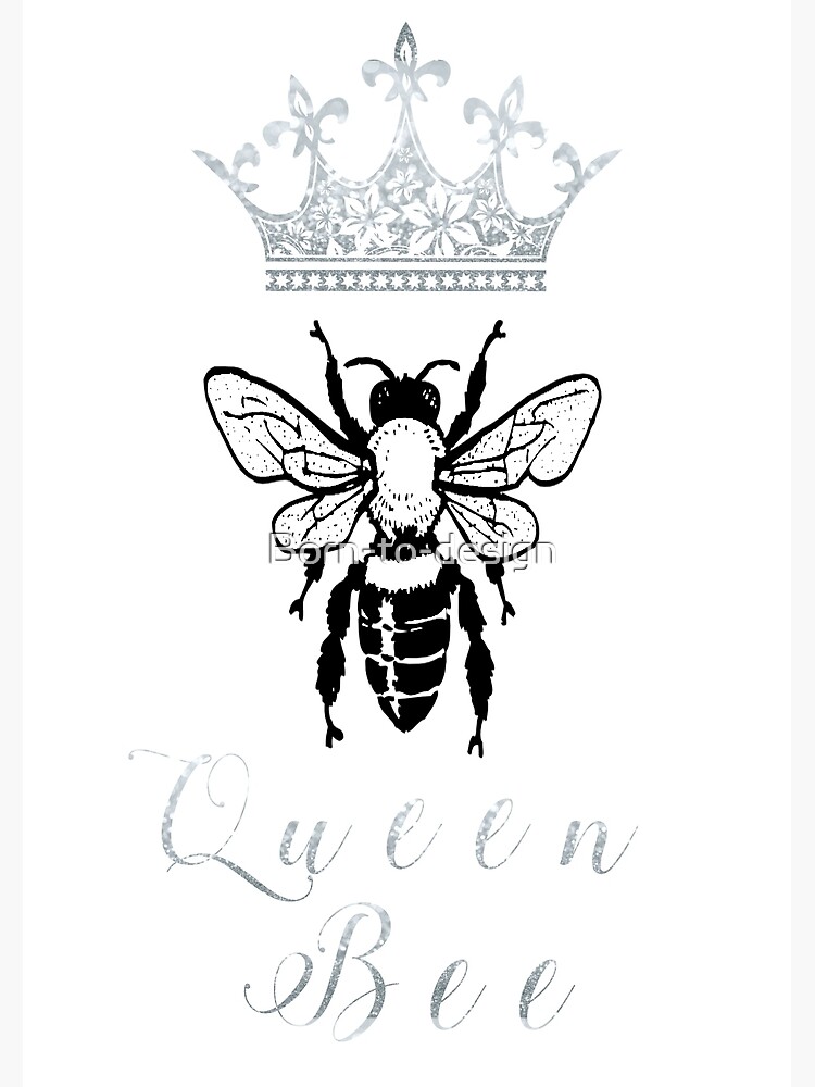 "Queen bee bumblebee with crown" Poster by Born-to-design | Redbubble