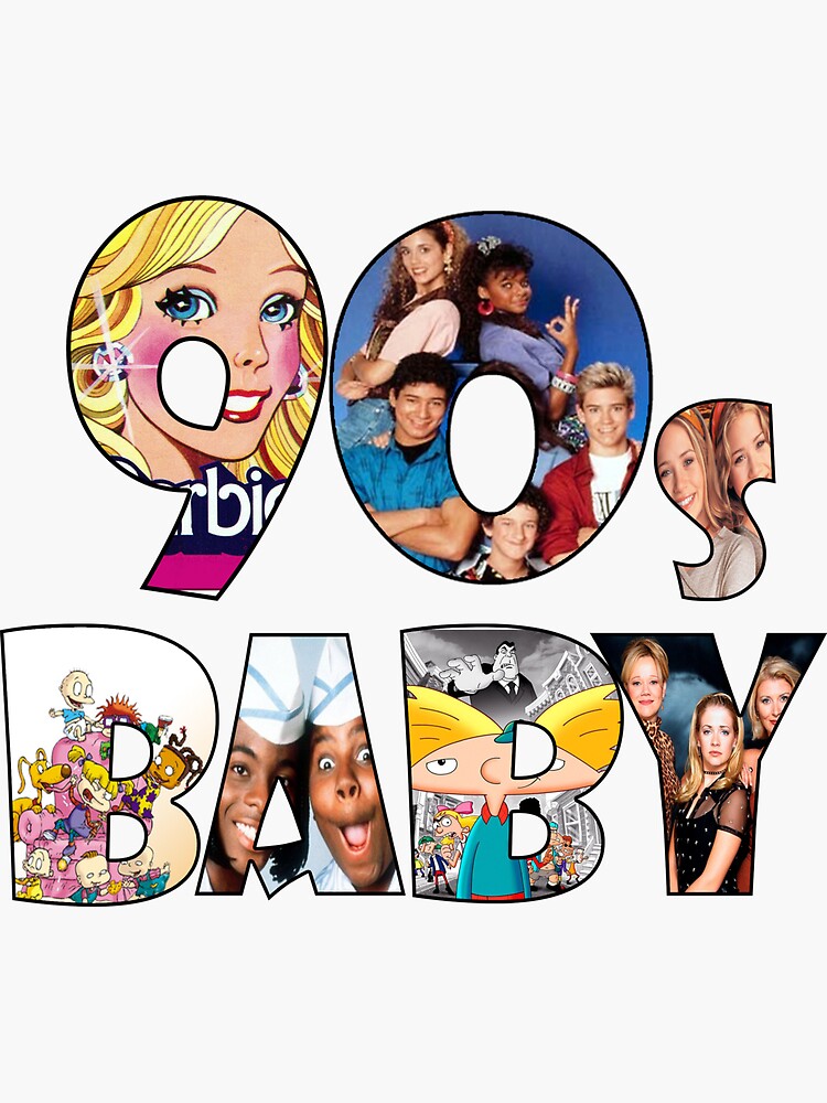 "I'm a 90s Baby!" Sticker by JasperWDesigns | Redbubble