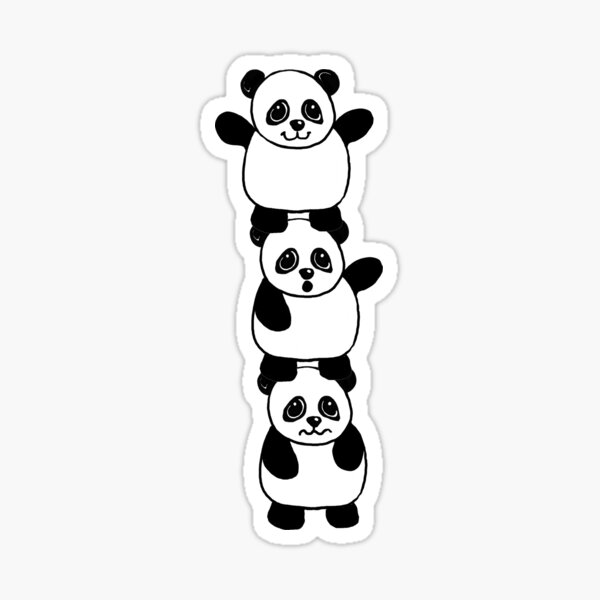 "Three Pandas" Sticker for Sale by Kharts | Redbubble