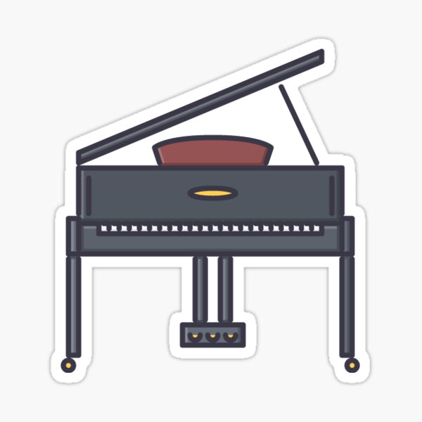 "Piano Sticker" Sticker by LS-print | Redbubble