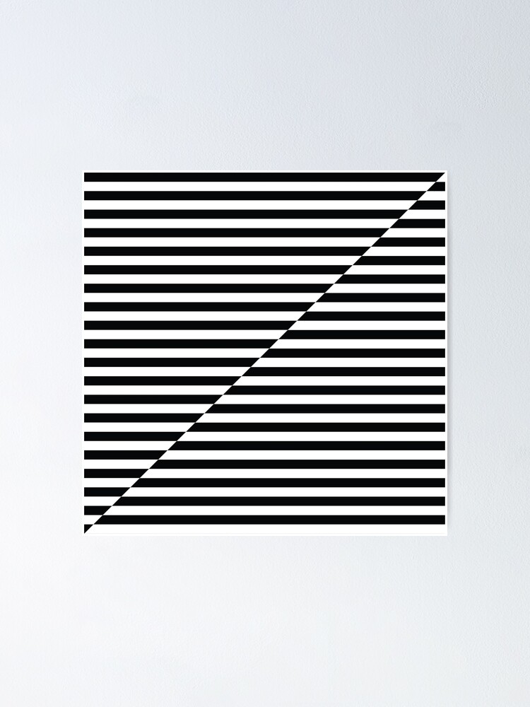 "split lines - op art" Poster for Sale by nickvdg | Redbubble