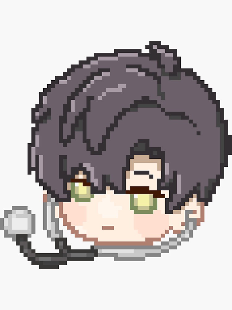 "Zayne Pixel Chibi Love and Deepspace" Sticker for Sale by DaniCosmicArt | Redbubble