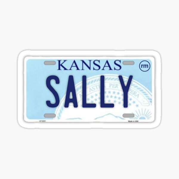 "Sally Role Model License Plate" Sticker for Sale by ashleyharr | Redbubble