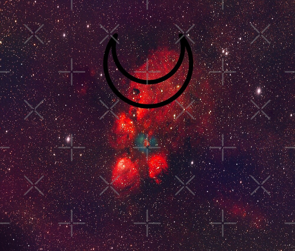 "Cat paw Moon Galaxy" by KamehamehAsh | Redbubble