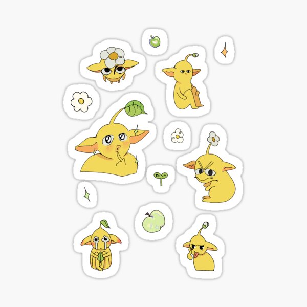 "Yellow Pikmin Sticker Sheet" Sticker for Sale by Awtum | Redbubble