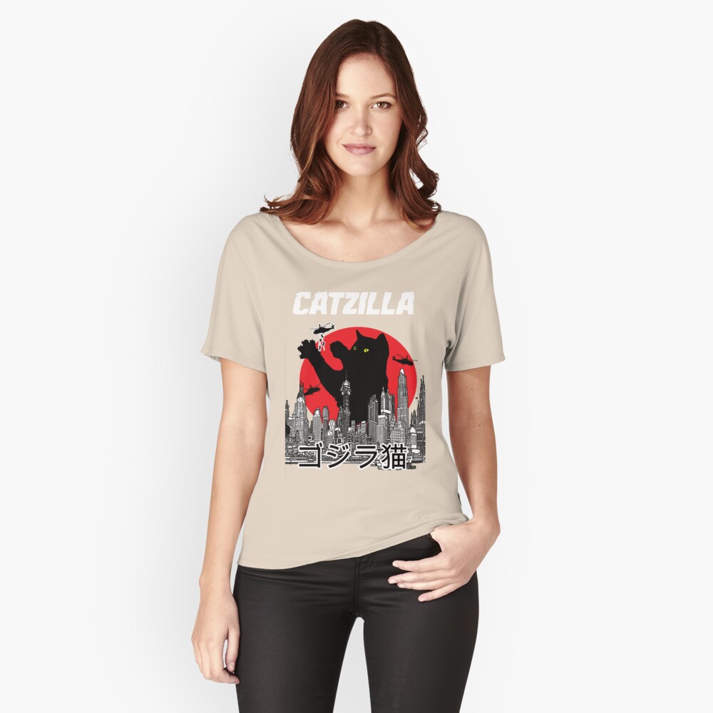 "Catzilla" Essential T-Shirt for Sale by Le-Freak | Redbubble