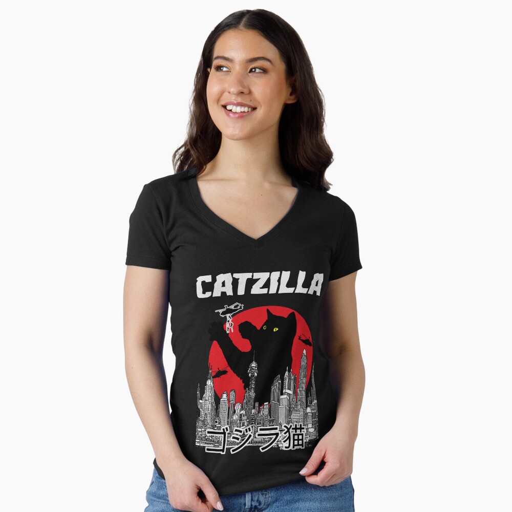 "Catzilla" Essential T-Shirt for Sale by Le-Freak | Redbubble