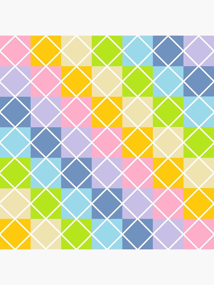 "Argyle Pastel Rainbow " Sticker for Sale by lornakay | Redbubble