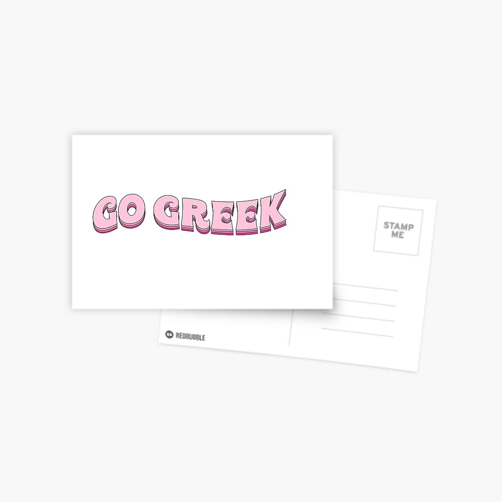 "go greek" Sticker for Sale by cedougherty | Redbubble