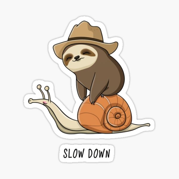 "sloth riding snail cowboy " Sticker for Sale by bukajart | Redbubble